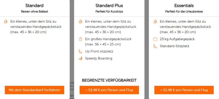 Easyjet: Tarife im Vergleich - fernweh fieber